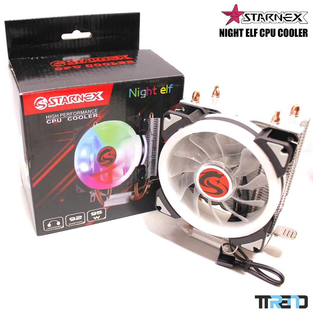 Starnex Night Elf Intel/AMD RGB LED CPU Cooler / Heatsink | Shopee ...