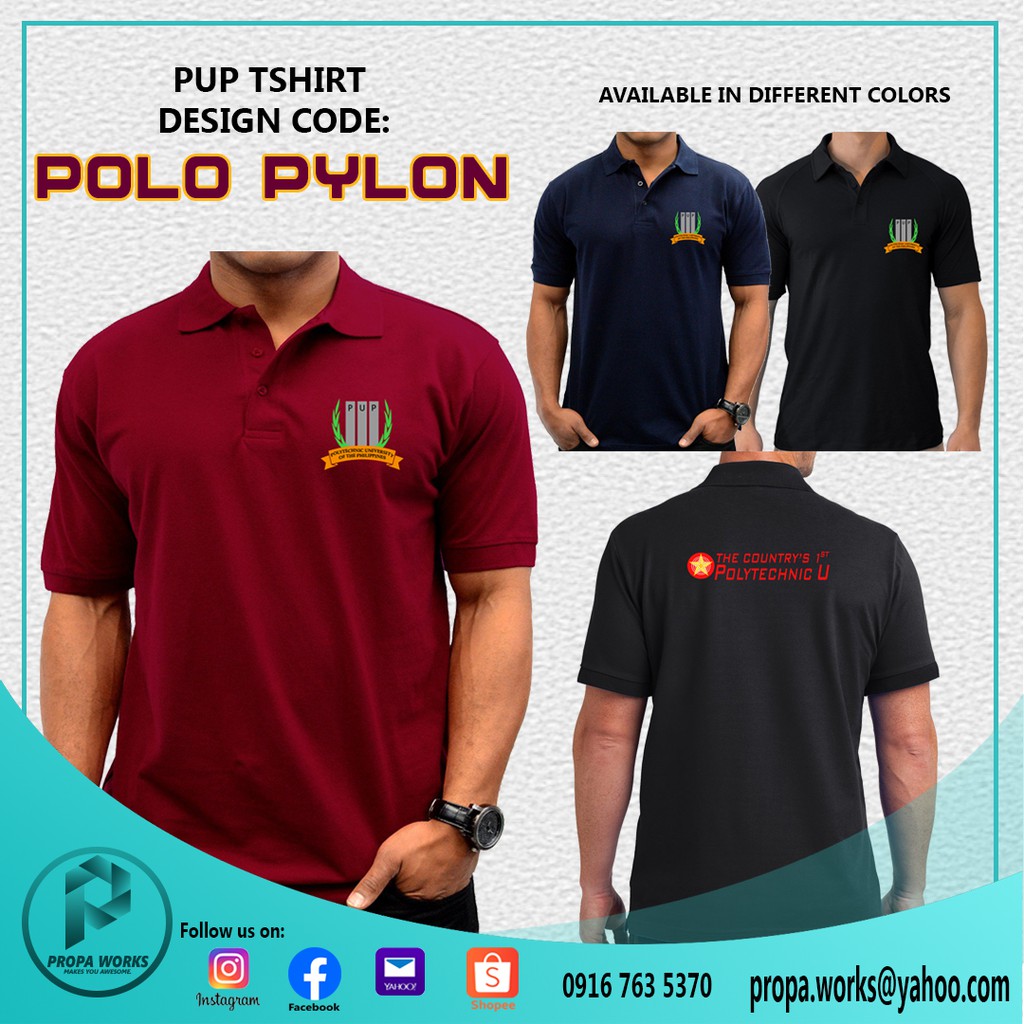 PUP Polo shirt: Design Code: POLO PYLON | Shopee Philippines
