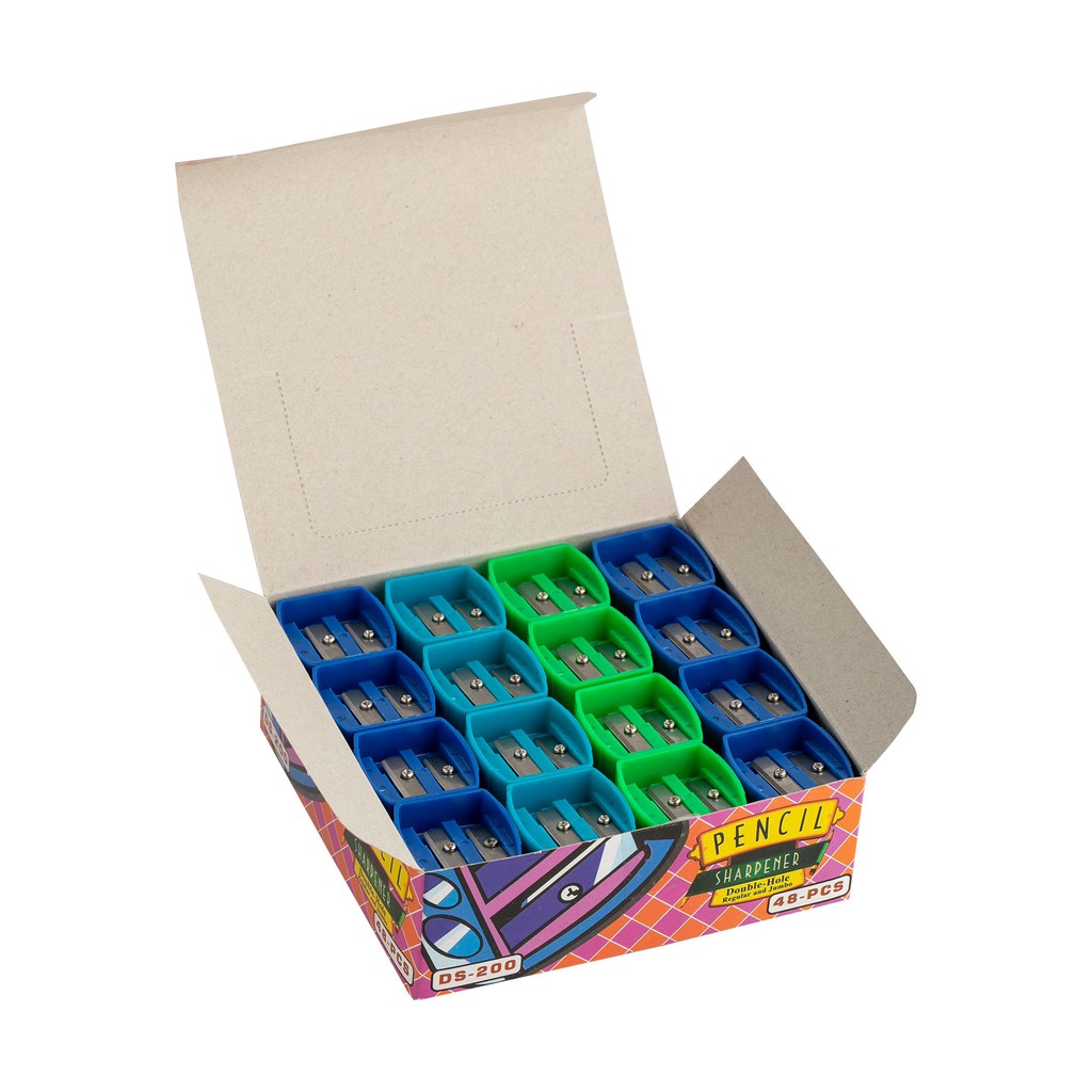 Crystal 2-Holes Sharpener Rounded Square DS200 (4Pcs) | Shopee Philippines