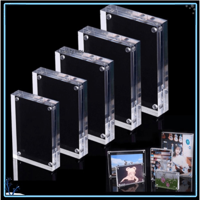 Nordic Acrylic Photo Frame Stand Display Picture Photo Frames ID Card ...