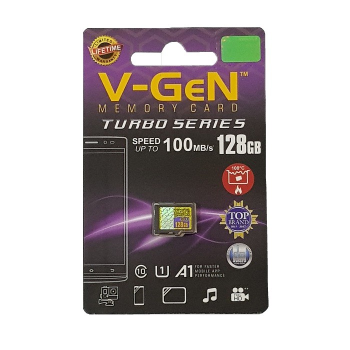 Vgen MicroSD 128GB Memory CARD Class 10 Ori Official Real Micro SD TF ...