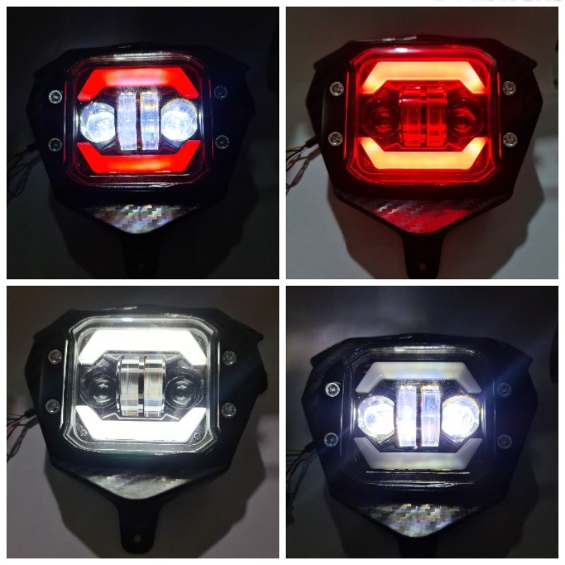 Crf led Headlights daymaker A set Of pnp crf 150 Carbon Lights cover ...