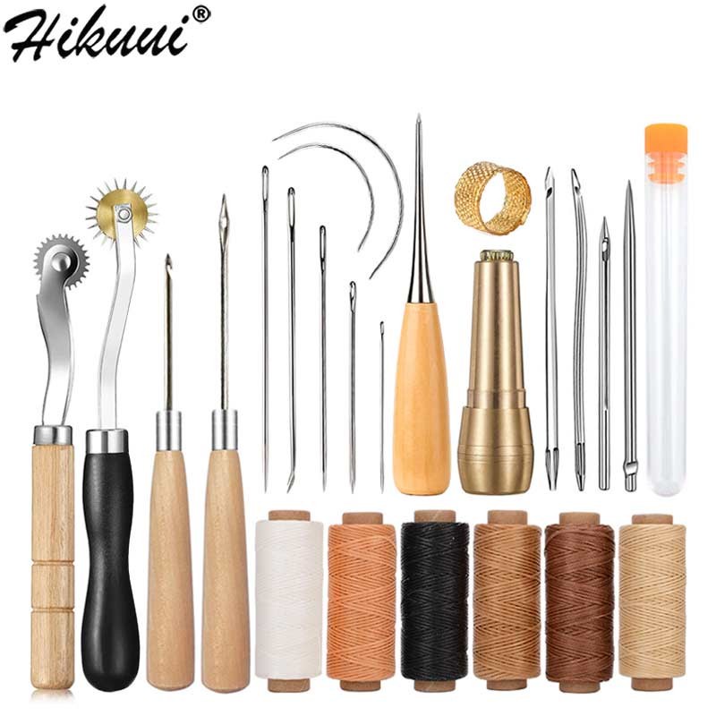 Leather Sewing Tools Set Hand Stitching Tool Kit with Scribing Wheel ...
