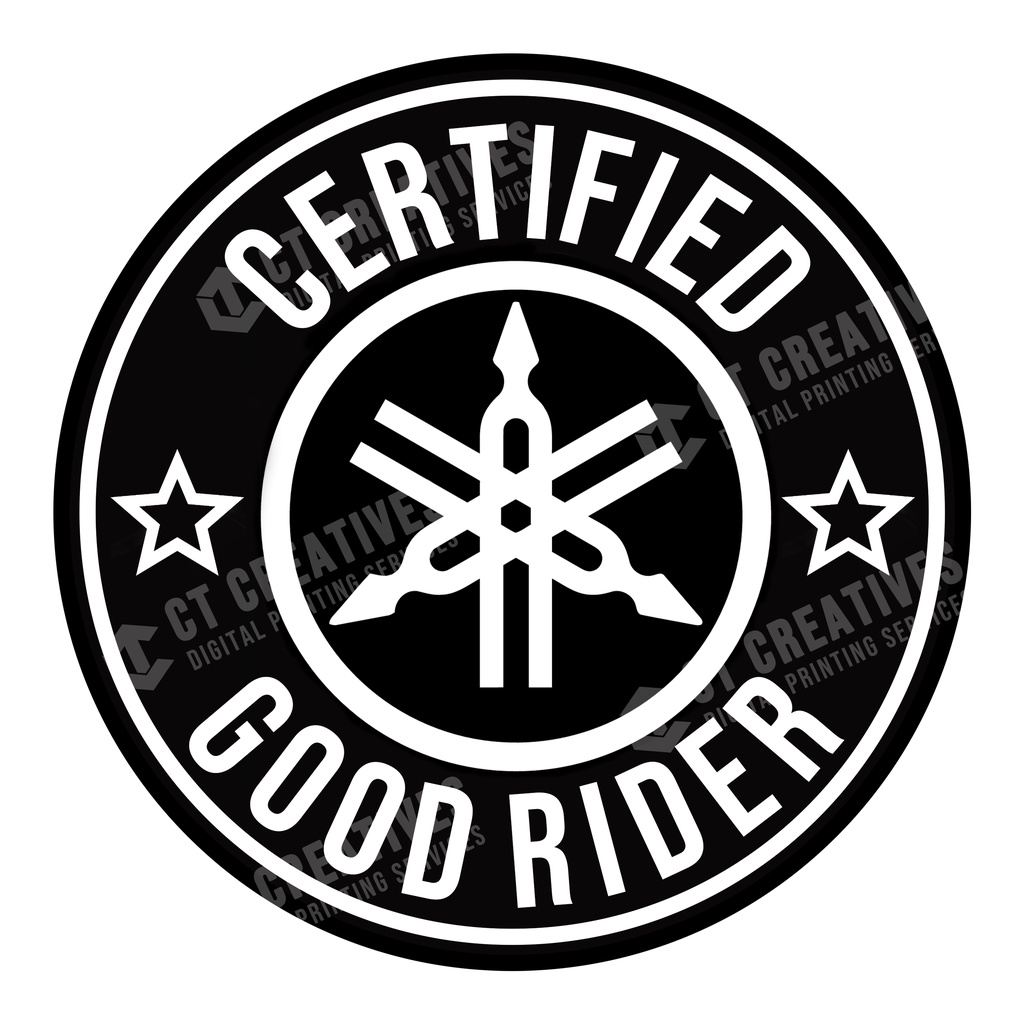 Certified Good Rider Motor Sticker 3x3 Inches | Shopee Philippines