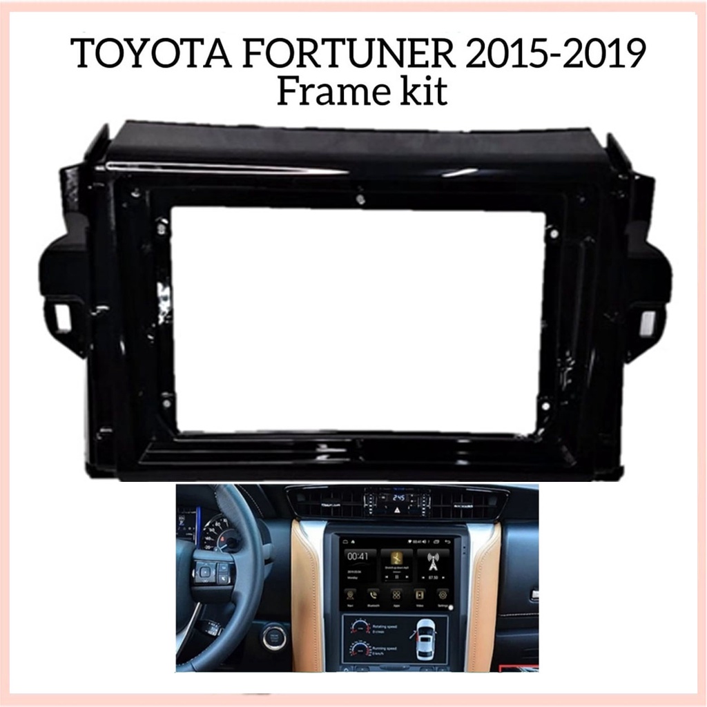 9" Car Stereo Fascia Dash frame Panel kit for TOYOTA Fortuner 2015-2019 ...