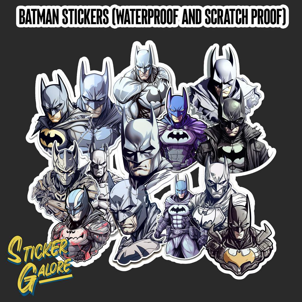 BATMAN WATERPROOF STICKERS (VINYL LAMINATED, WATERPROOF AND SCRATCH ...