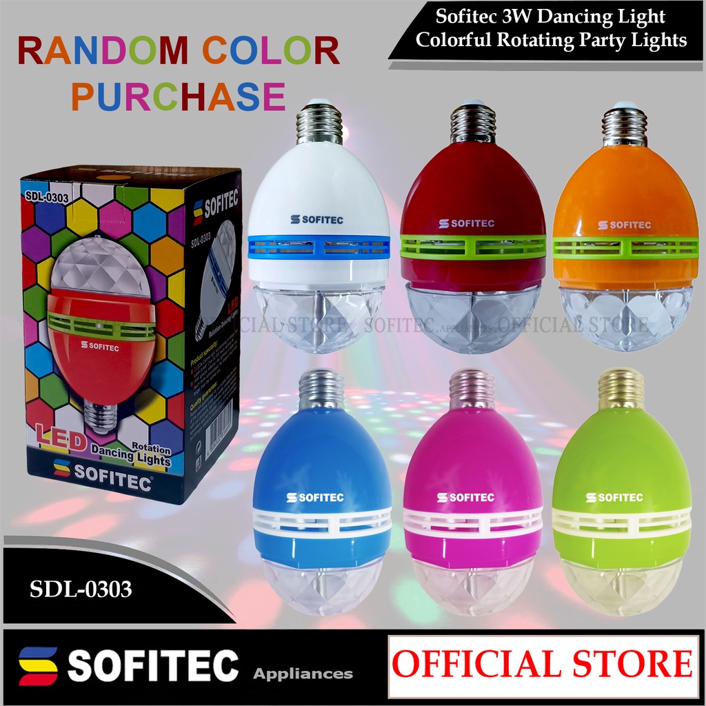 Sofitec Disco Light Party Light Dancing Light Colorful Rotating Bulb 3 ...