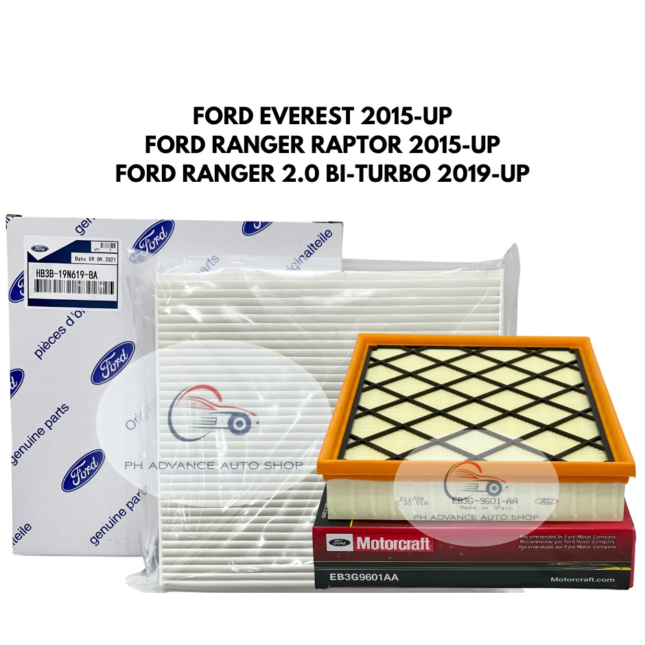 Combo Cabin Filter and Air Filter Ford Ranger Raptor / Ford Everest ...