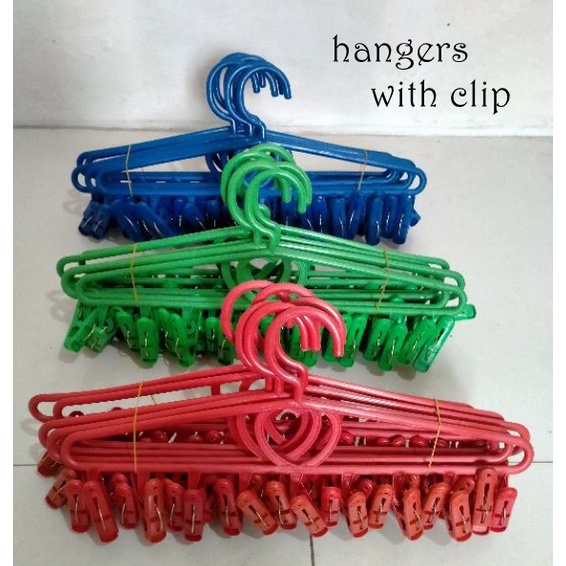 Hanger w/Sipitan w/10 Jumbo clips 6PCS/SET | Shopee Philippines
