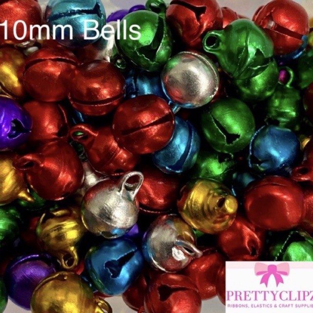 Small Bells Assorted Colors 12mm,10mm and 8mm Sold Per 25 Pieces ...