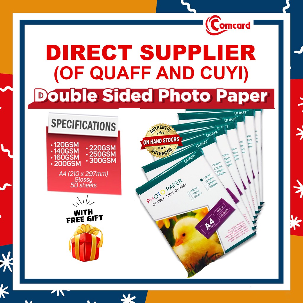A3 Size QUAFF Double Sided Glossy Photo Paper 120gsm / 220gsm / 250gsm ...