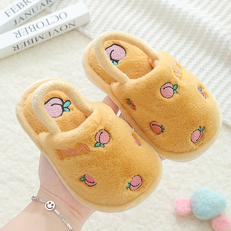 Children's Cotton Slippers Boys Keep Warm Winter Indoor Household Non-Slip Girls Cute Cartoon ...