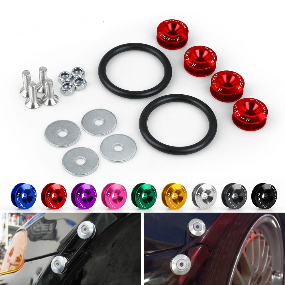 JDM Neo Chrome Quick Release Fasteners For Car Bumpers Trunk Fender ...