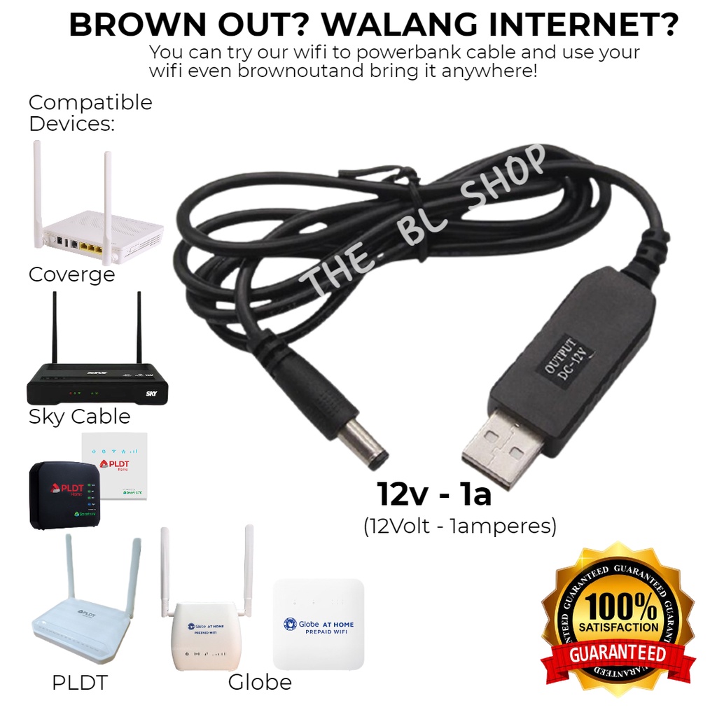 Wifi Connector to power bank 5v 12v 1a USB Cable sale extension Cord ...