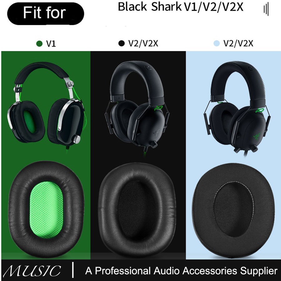 For RAZER BlackShark V1 / V2X Gaming Headphones Headset Earpads Sponge ...