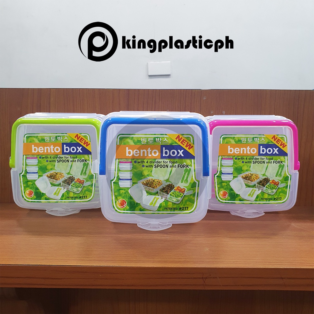 Bento Box / Lunch Box / Baunan with Spoon and Fork and Handle | Shopee ...