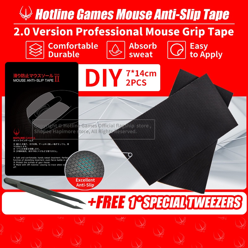 Hotline Games 2.0 Mouse Grip Tape,Universal DIY Version Non-slip Tape ...
