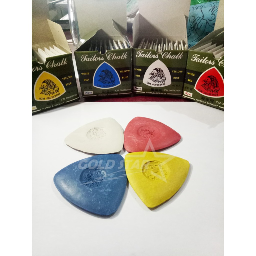 Tailors Chalk Fabric Sewing Chalk 1 Box Contains 10 Pcs | Shopee ...