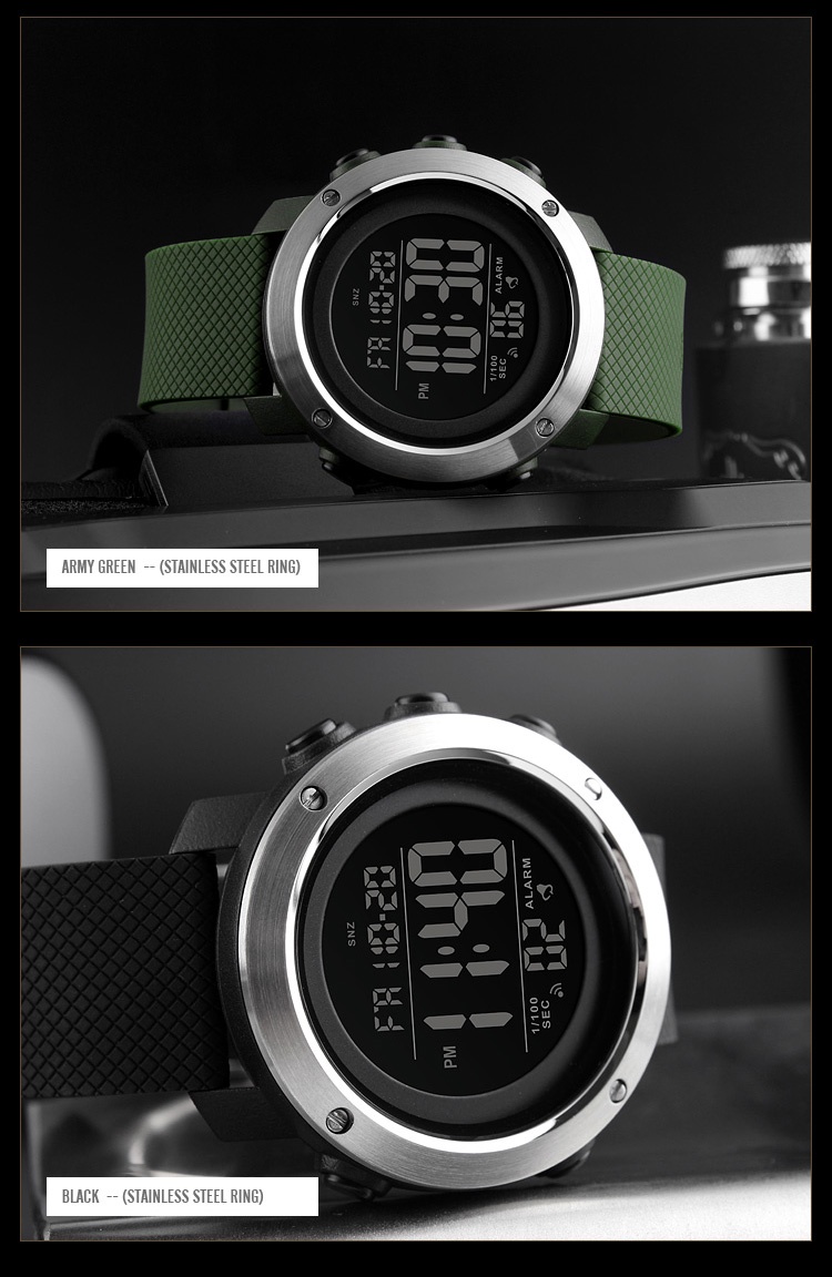 SKMEI Watch for Men Digital Movement Men Watch 50M Waterproof EL ...