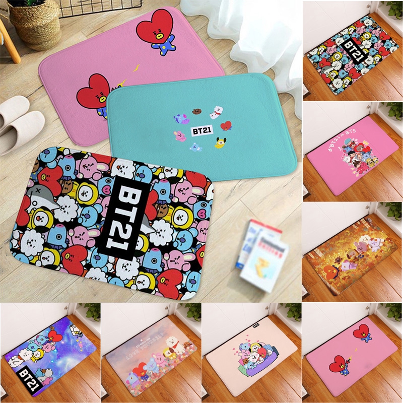 Doormat Kitchen Carpet Floor Mats BT21 Cartoon Style Entrance Home ...
