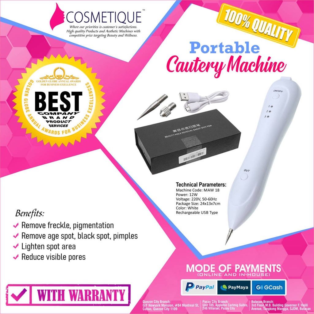 Cautery Machine Warts Removal Facial Machine with Needles & Charger ...