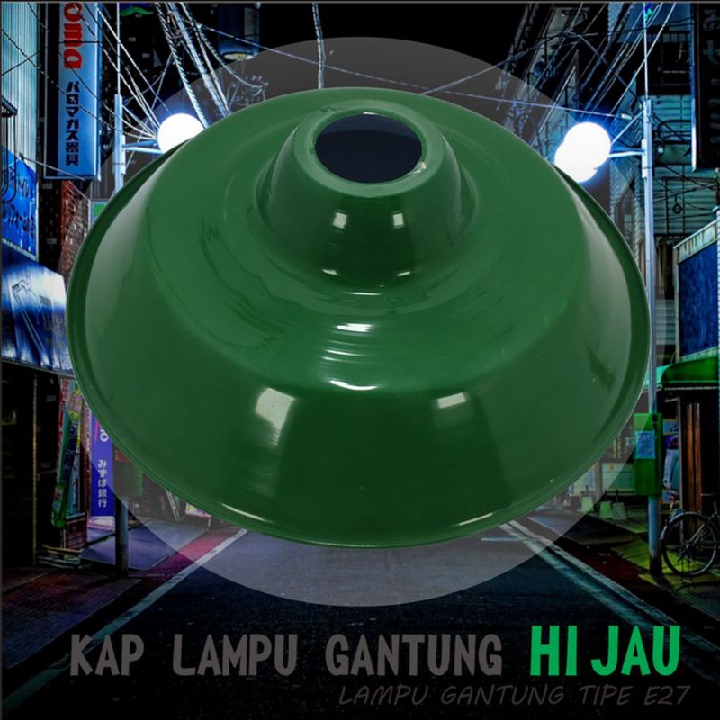 HIJAU Green Shade Waterproof Street Lamp Large WD Shade Diameter 29 ...