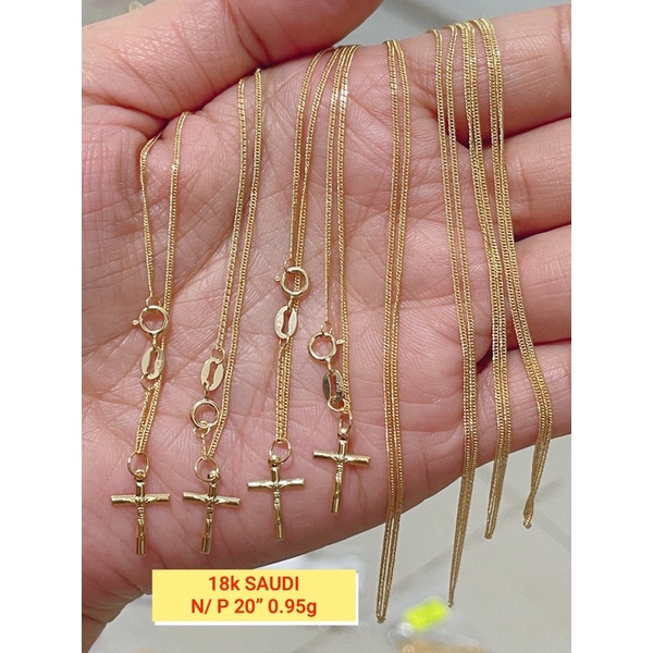 PAWNABLE 18k SAUDI GOLD JAPAN CHAIN W/PENDANT | Shopee Philippines
