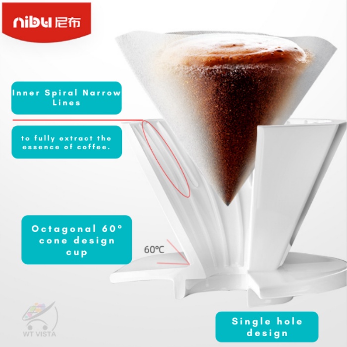 NIBU Ceramic Coffee Dripper V01 V02 Coffee Drip Filter Cup Pour Over ...
