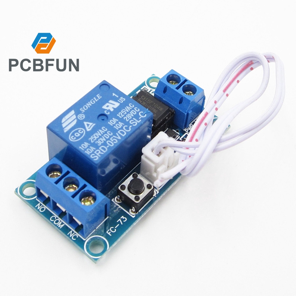 Pcbfun Dc 5V/12V/24V 1 Channel Self-Locking Latching Relay Module With Touch Bistable Switch Mcu ...