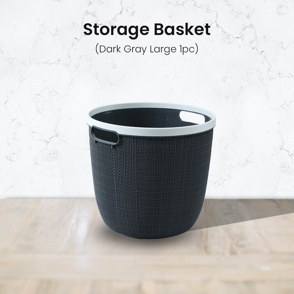 Japanese Style Hand held Clothes Sundry Laundry Round Basket Storage ...