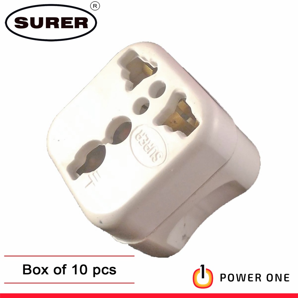 Surer 324 Universal Adapter Plug [Box of 10pcs] (300 Series) | Shopee ...