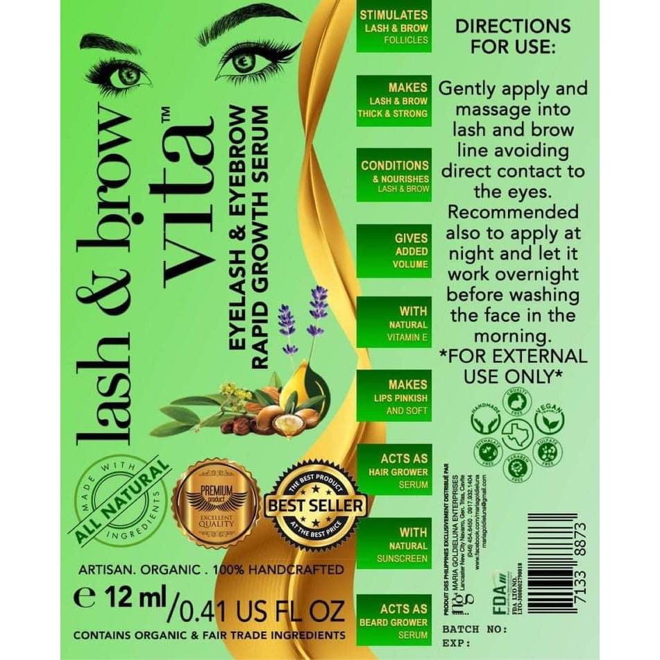 KYU Hair Vita: Lash & Brow Rapid Growth Serum 12 mL | Shopee Philippines