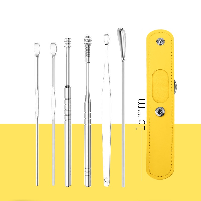 6 Pcs Ear Cleaner Kits Earpick Sticks Earwax Remover Ear Pick Cleaning ...