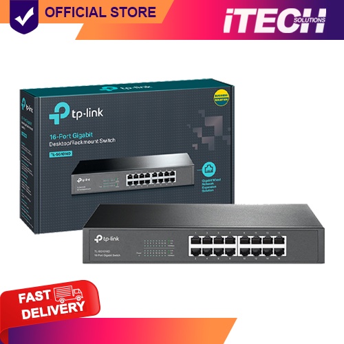 TP-LINK 16-PORT 10/100/1000M GIGABIT DESKTOP/RACKMOUNT SWITCH (TL-SG1016D) | Shopee Philippines
