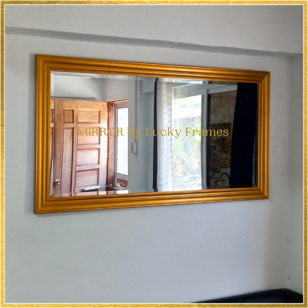 Wall Mirror With Wood Frame (Salamin) size 52 inches by 28.5 inches ...
