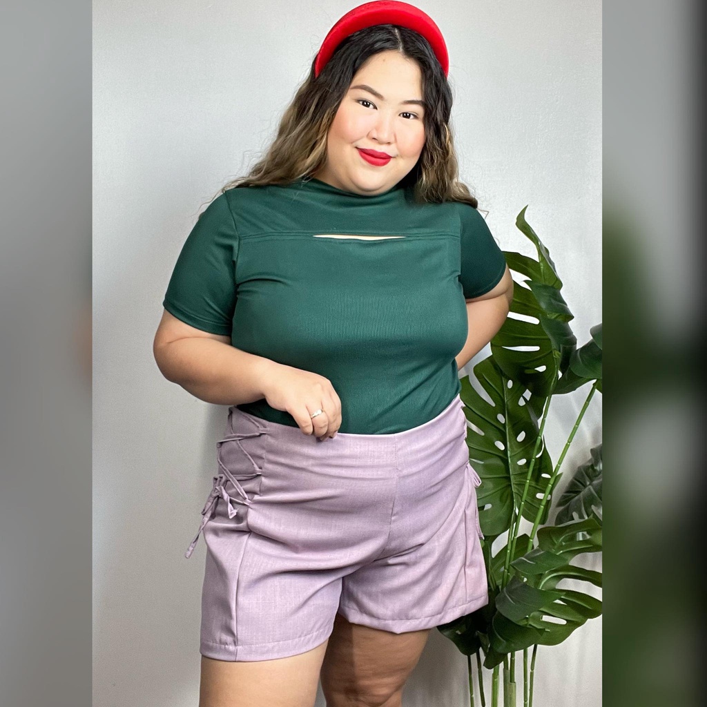 Thea Plus size Side Tie short available for 2xl-5xl | Shopee Philippines