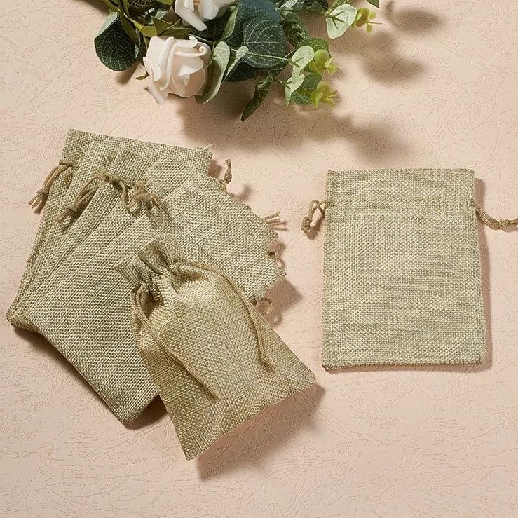 Burlap Drawstring Pouch Jute Storage Bag | Shopee Philippines