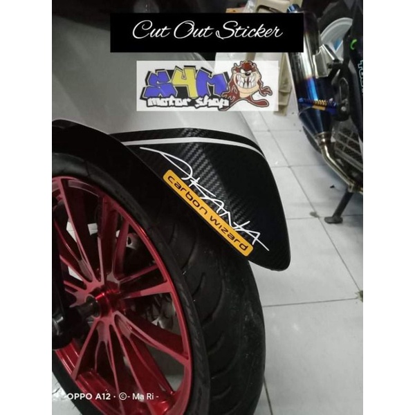 ♝Akana Carbon Wizard Cut Out Sticker For All Motorcycle ( Not Include ...