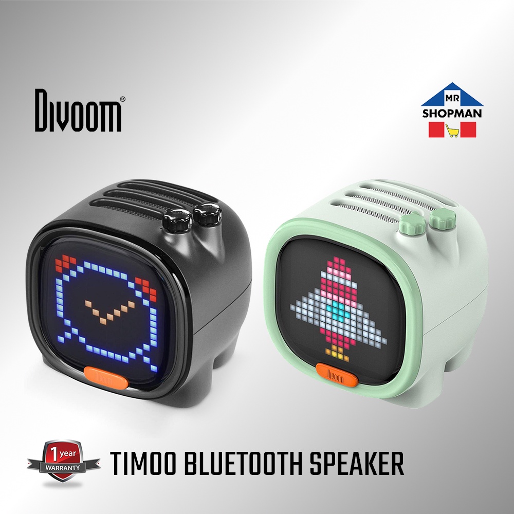 Divoom Timoo Pixel Art Wireless Bluetooth Speaker Black / Green | Shopee Philippines