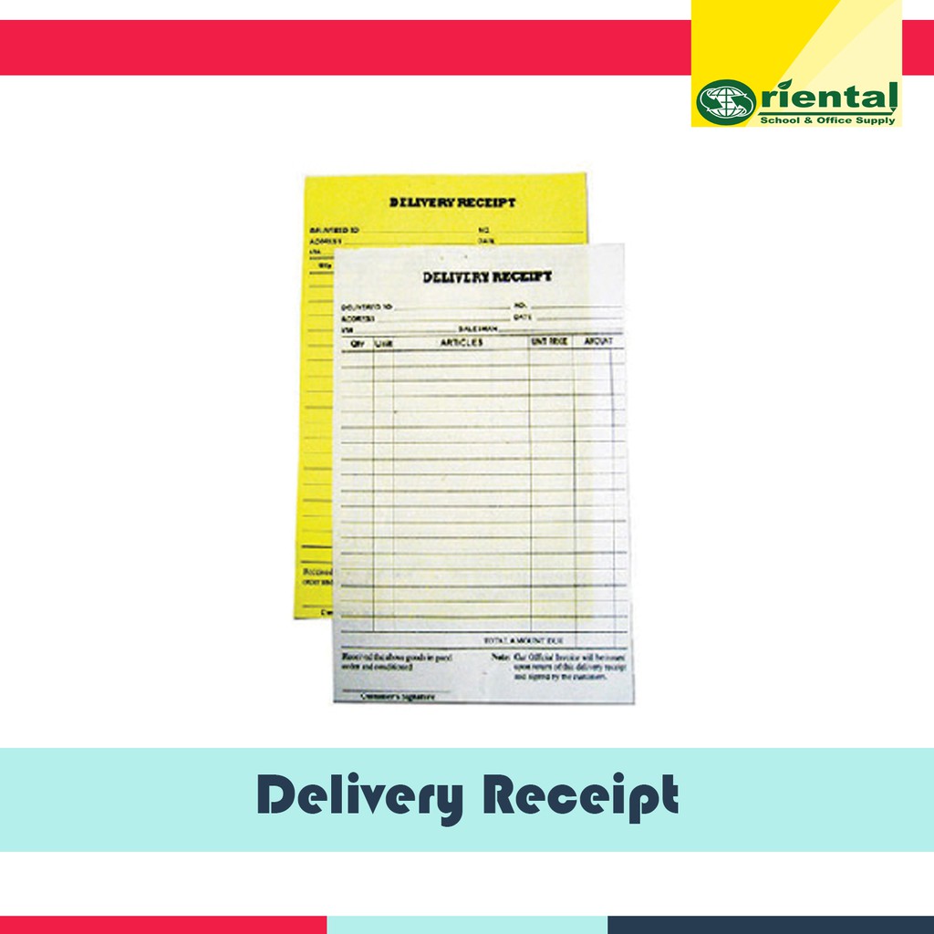 Delivery Receipt - Ordinary Resibo with duplicate - 50 sheets per pad ...