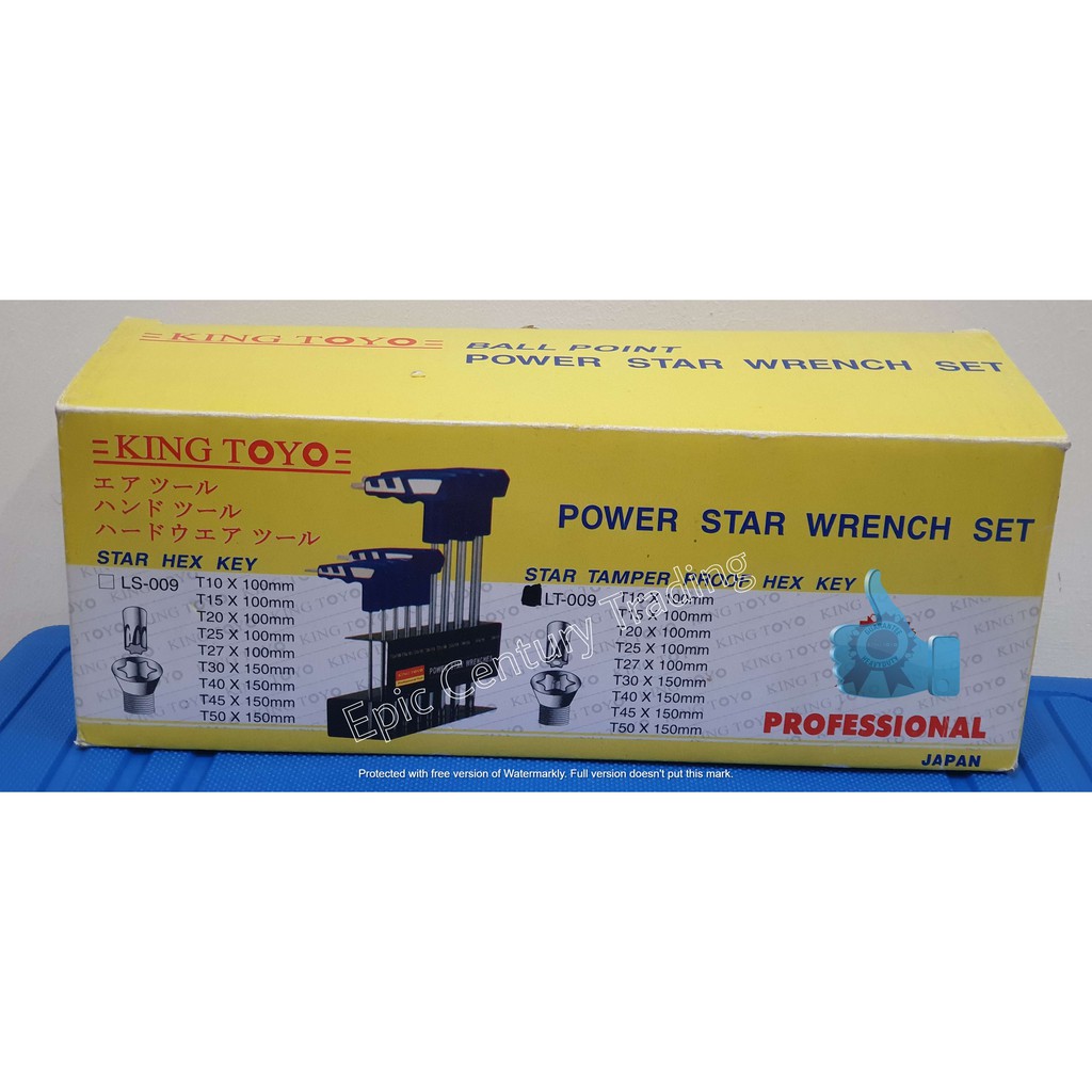 KINGTOYO 9PCS POWER STAR ALLEN KEY SET | Shopee Philippines