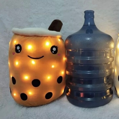 Gallon Size!!! Soft And Soft JUMBO LED BOBA Doll Pillow | Boba BUBBLE ...