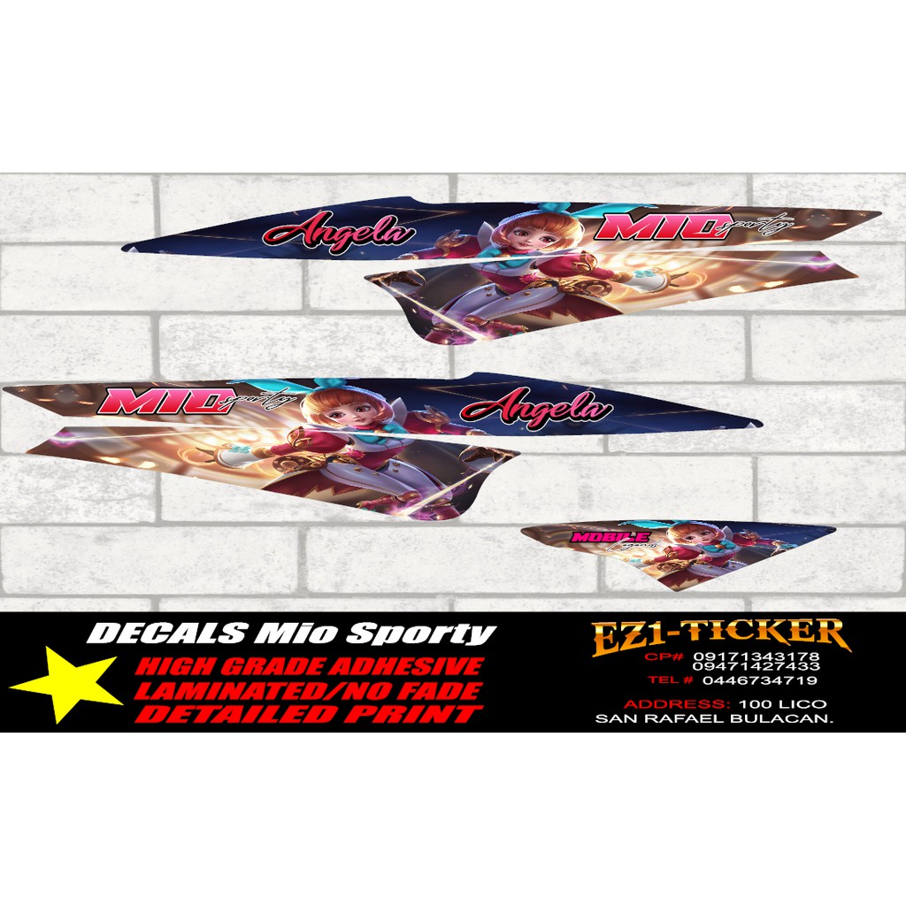 MIO SPORTY DECALS ANGELA MOBILE LEGENDS | Shopee Philippines