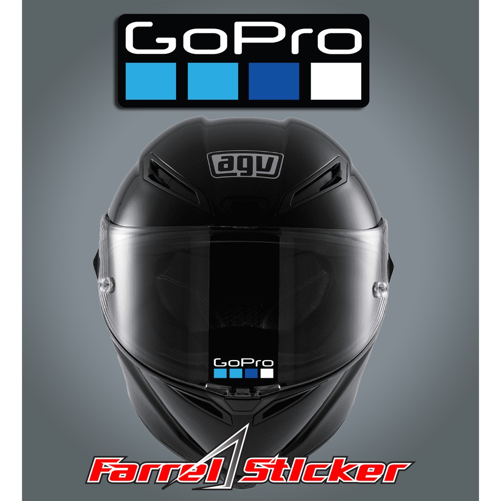 HITAM Black GoPro visor sticker Helmet sticker | Shopee Philippines