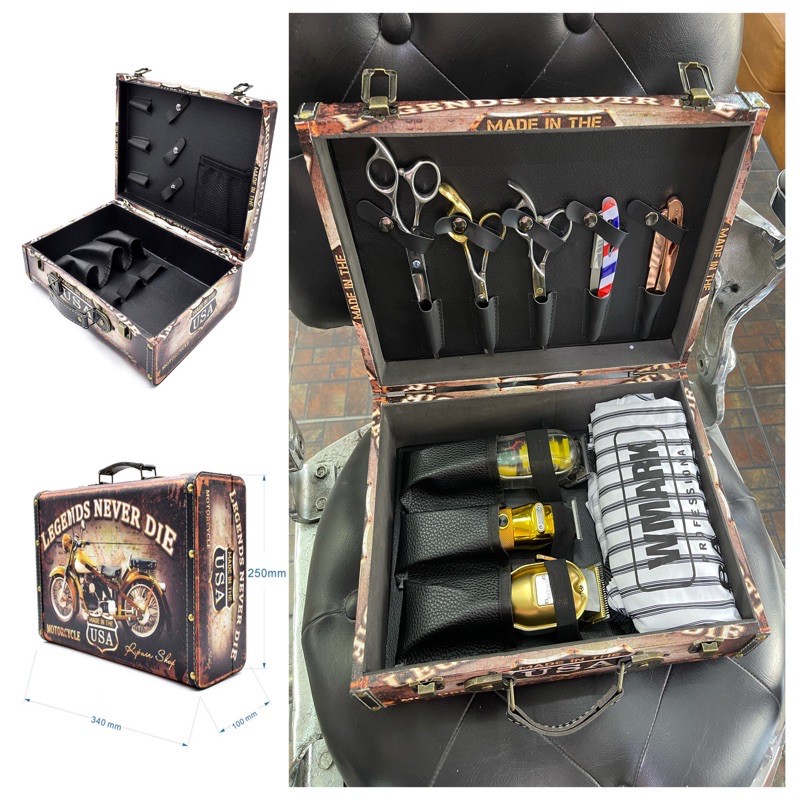 Barber Box Legends Never Die Barber Vintage Box - bag barber case Elite ...