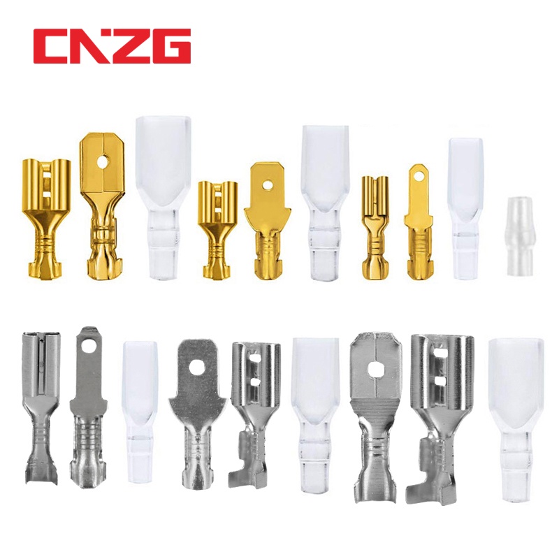 CNZG 2.8/4.8mm Plug Female Male Spade Cold Crimp Terminals Connector ...