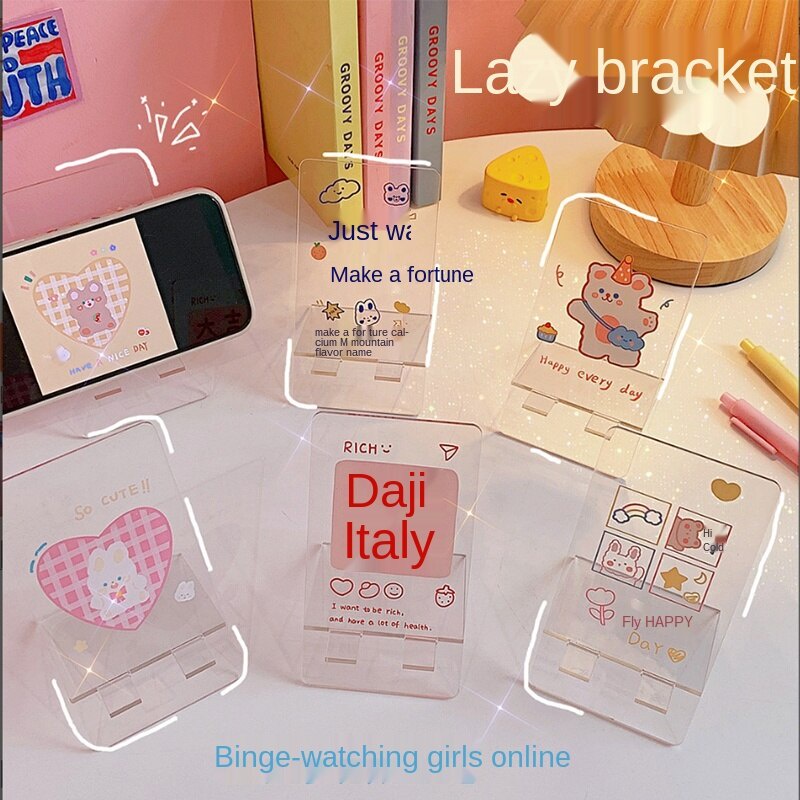 MF Transparent Acrylic Mobile Phone Stand Student Lazy Desktop Stand ...