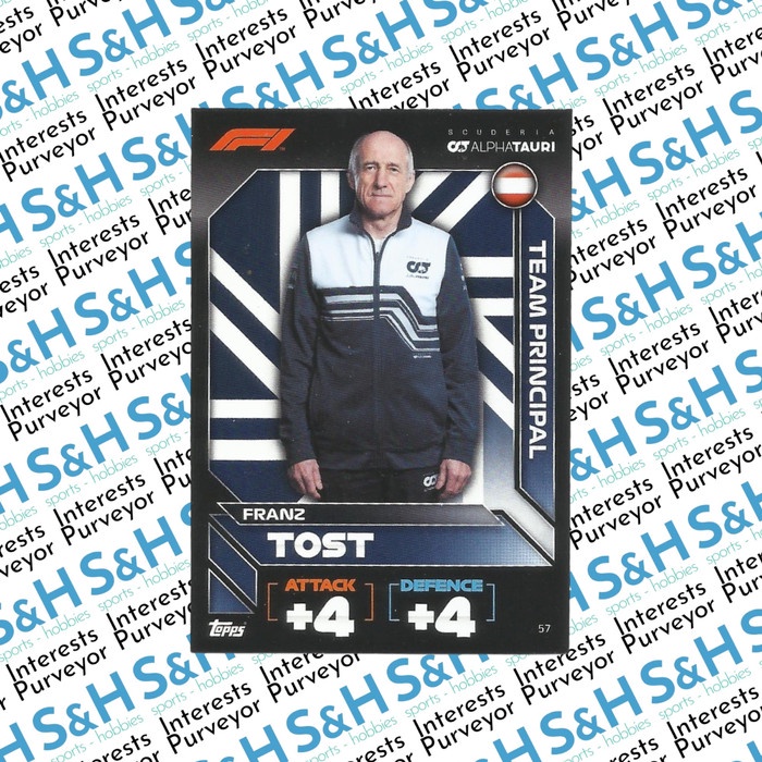 Turbo Card Attax 2022 TP Alpha Tauri TOST 057 F1 Formula 1 original ...