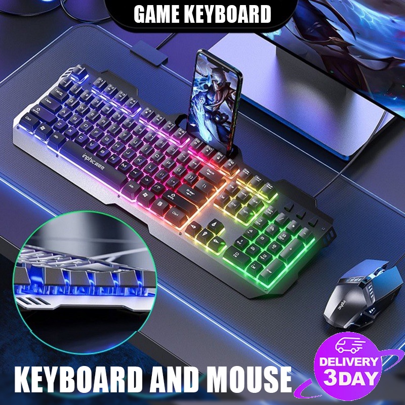 Inphic V680 Metal Mechanical Gaming Keyboard and moic Backlit | Shopee ...