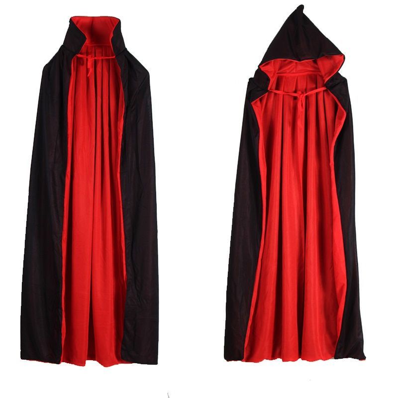 Adult/Kids Vampire Cloak Smock Fancy Cape Make Up Cloth Masquerade ...